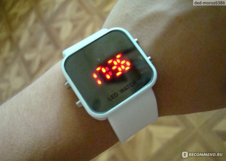 Часы Tinydeal Модные светодиодные LED цифровые наручные унисекс часы ...