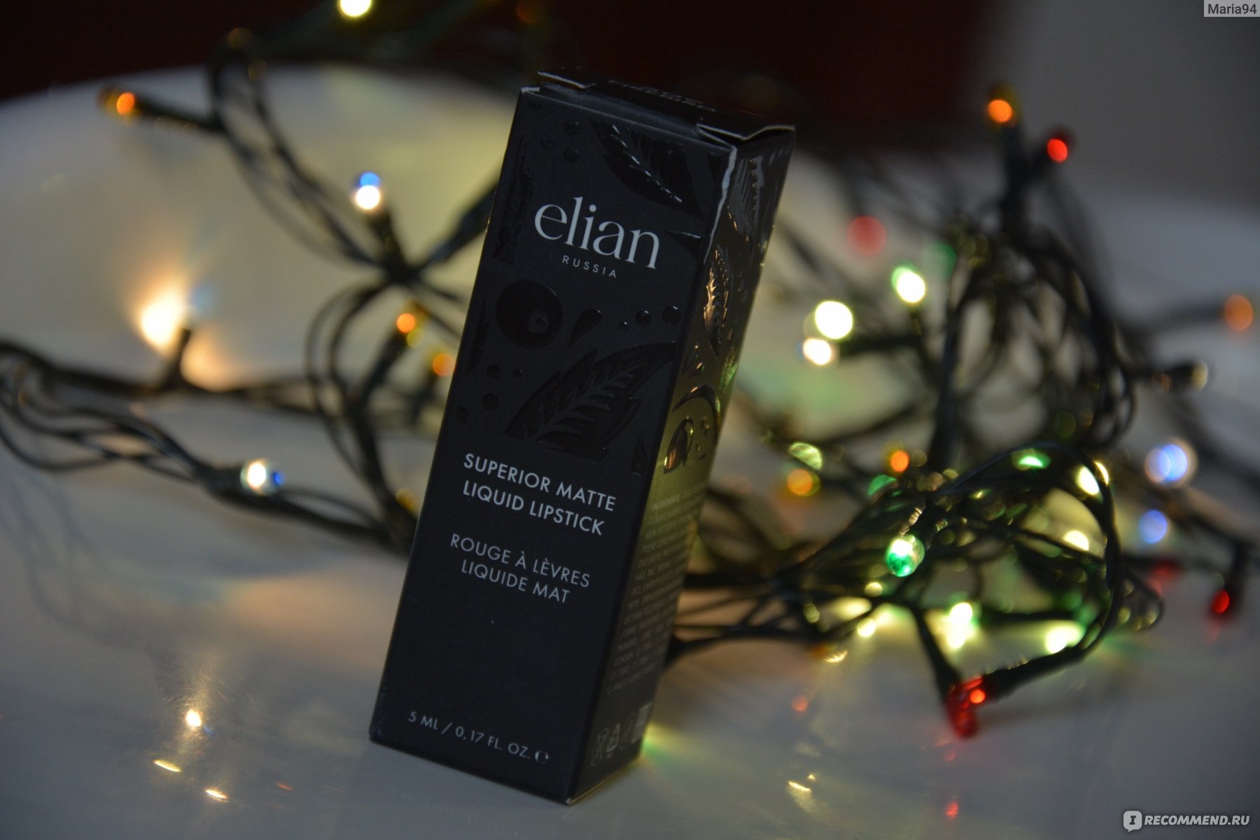 Жидкая матовая помада Elian SUPERIOR MATTE LIQUID LIPSTICK - «Идеальная ...