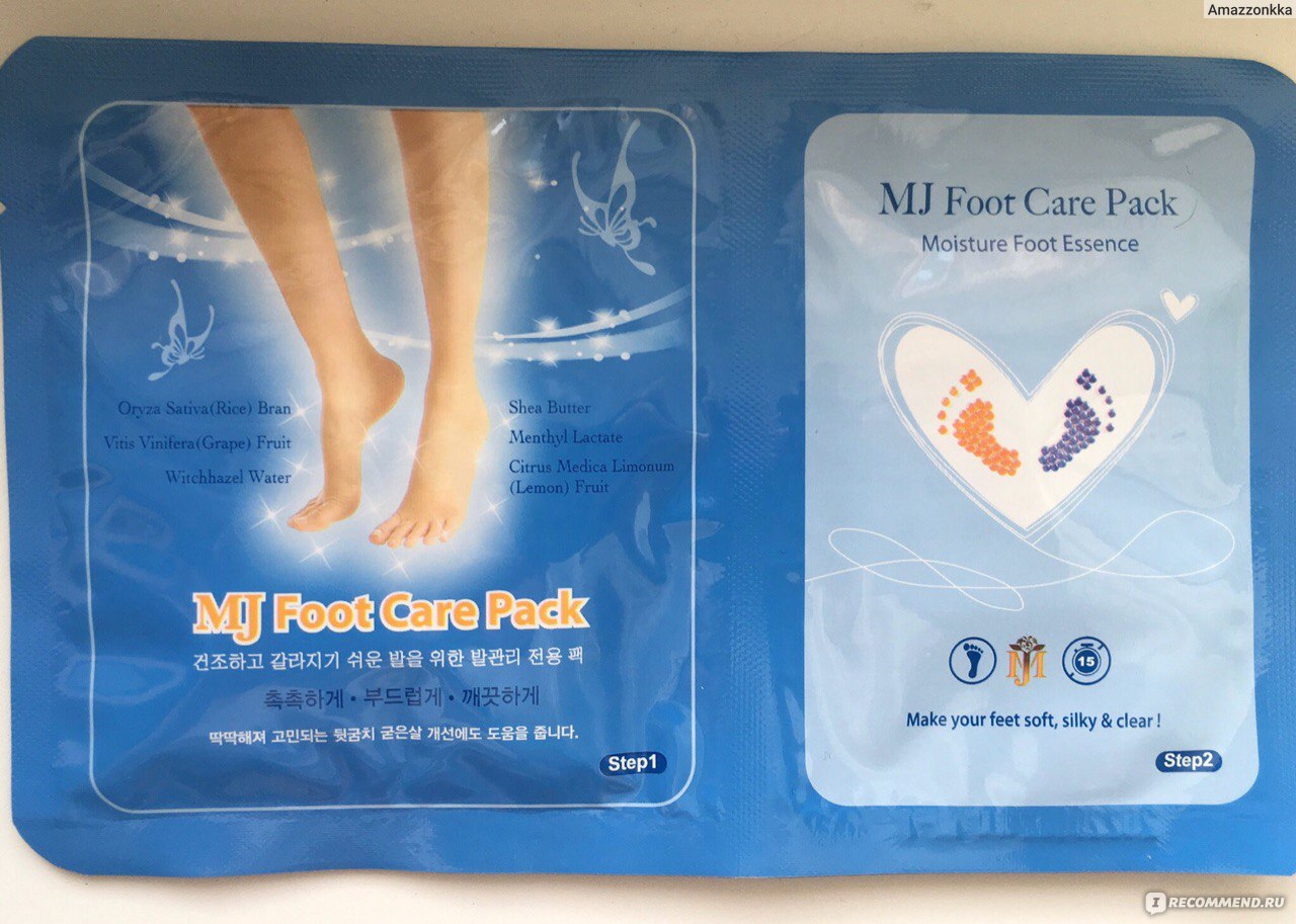 Маска-носочки для ног Mijin Foot Care Pack - «MJ Foot Care Pack. Маска, которая спасла мои ноги ...