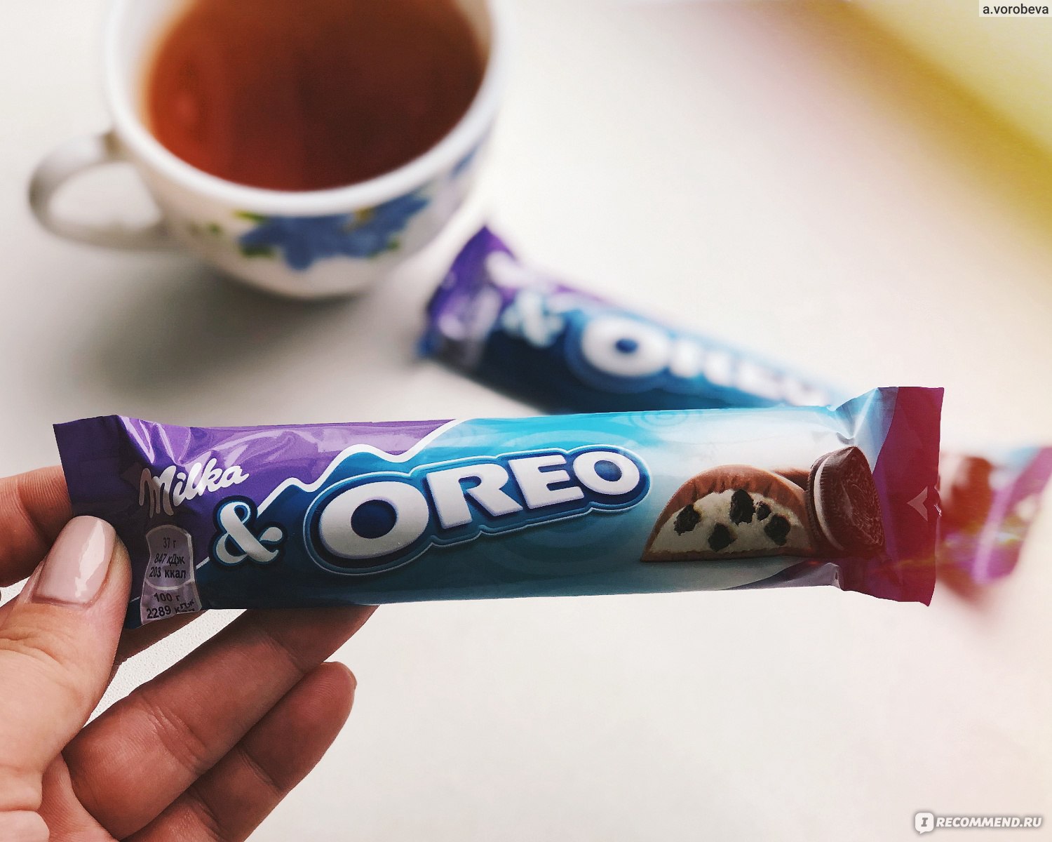 Шоколадный батончик Milka Riegel Oreo - «Вкусный батончик Milka&Oreo. К ...