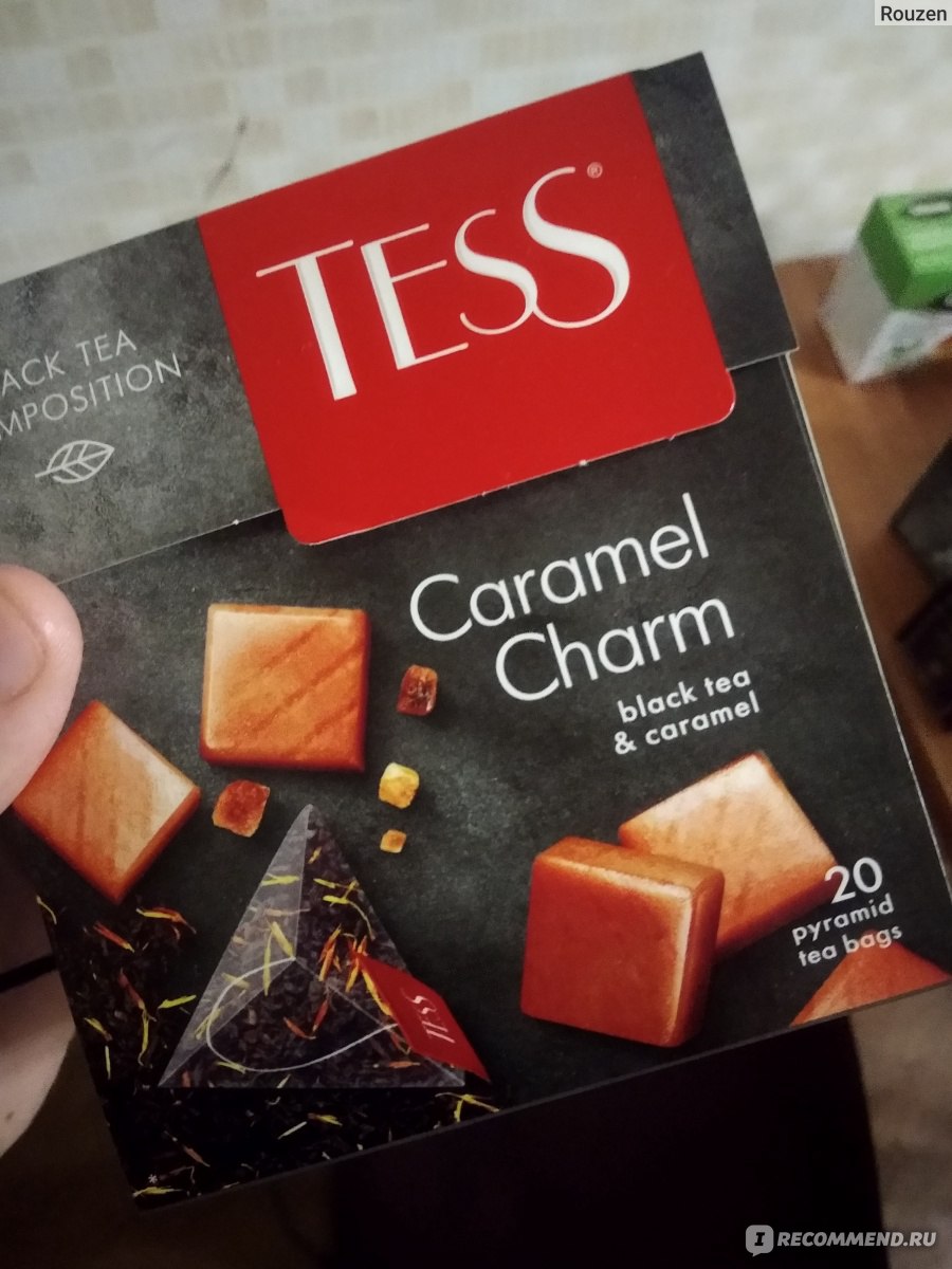 Ароматизированный чёрный чай Tess Caramel Charm черный чай и карамель ...