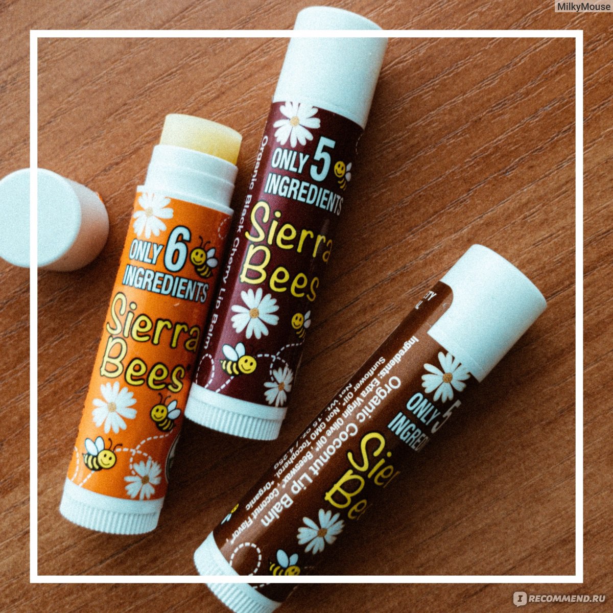 Бальзам для губ Sierra Bees Organic Lip Balm Variety Pack, 4 Pack ...