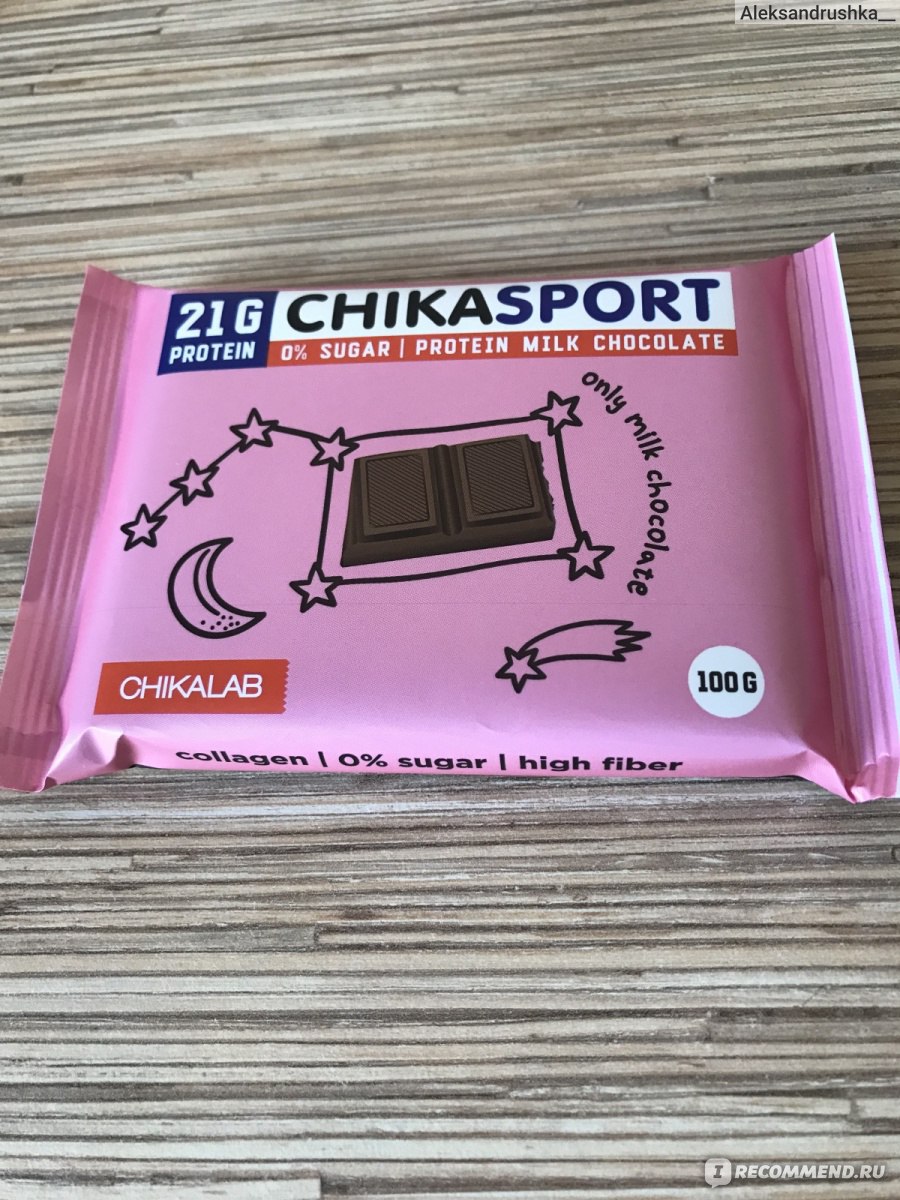 Шоколад Chikalab Молочный CHIKA SPORT - «Чувство, когда пересластили ...