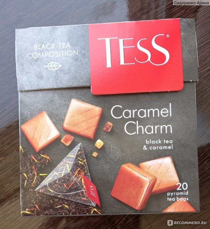 Ароматизированный чёрный чай Tess Caramel Charm черный чай и карамель ...