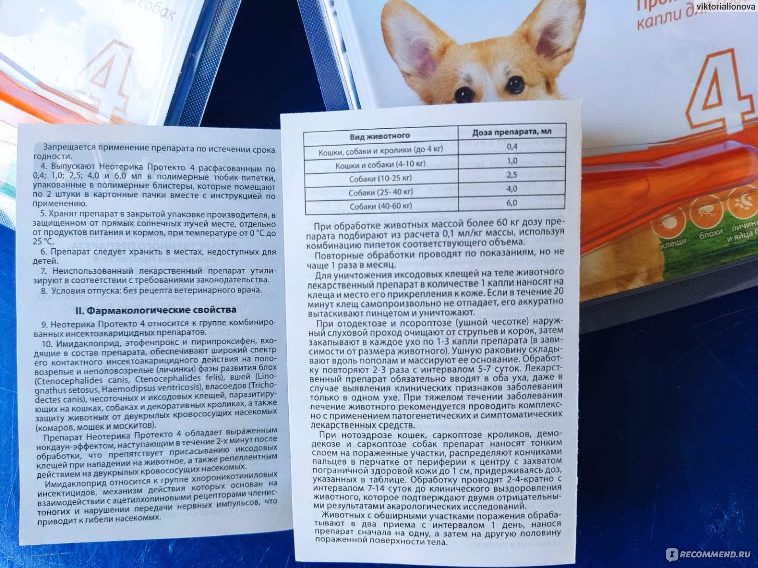 Капли от блох и клещей Neoterica Protecto - «Хорошие капли! Нам помогли ...