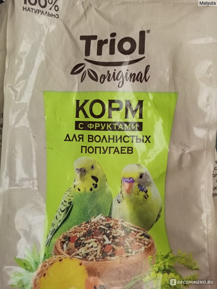 Корм для мелких и средних попугаев Тriol "Standard" С фруктами ...