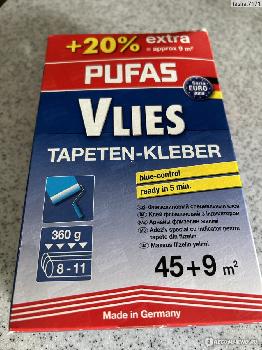 PUFAS Клей для флизелиновых обоев Индикатор Euro 3000 - «PUFAS Клей для ...