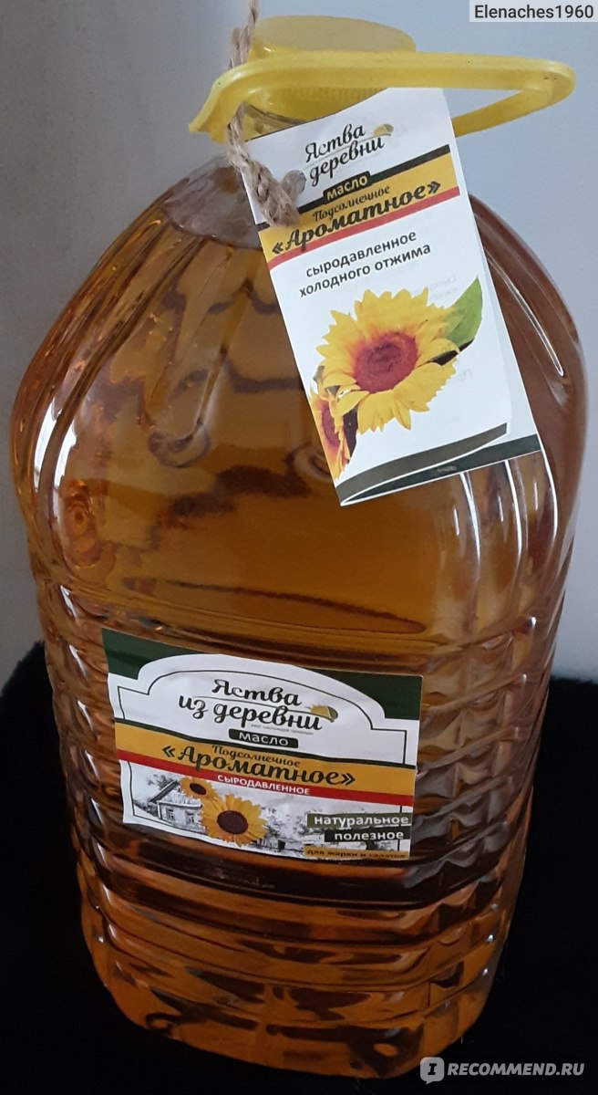 Масло подсолнечное Явства из деревни "Ароматное" сыродавленное - «Одно ...