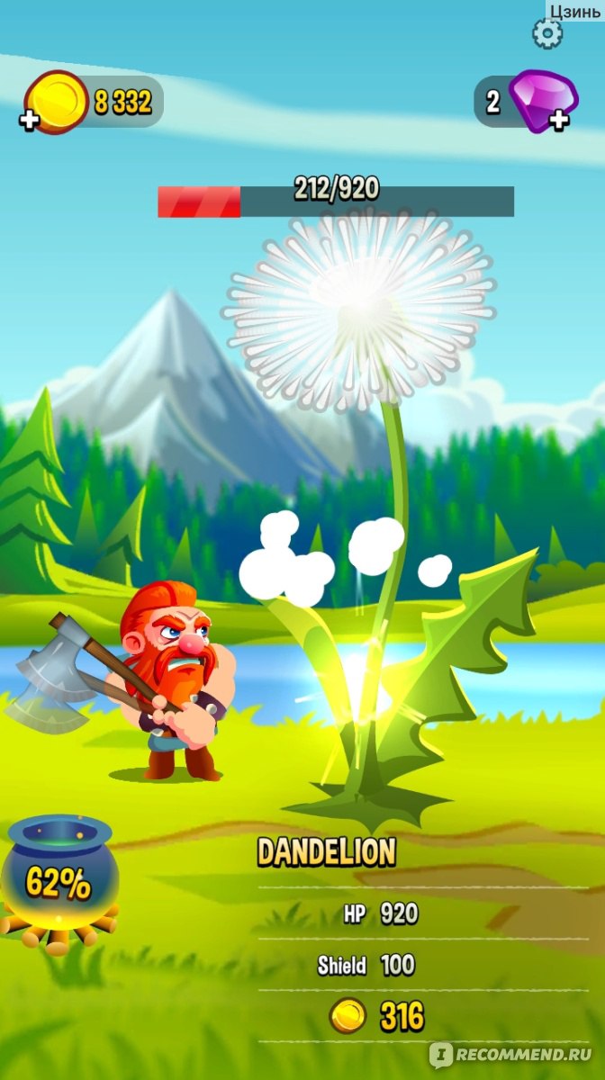 Приложение Axe Clicker - Oswald the angry dwarf - «🪓🎮🌲 "Освальд рубит ...