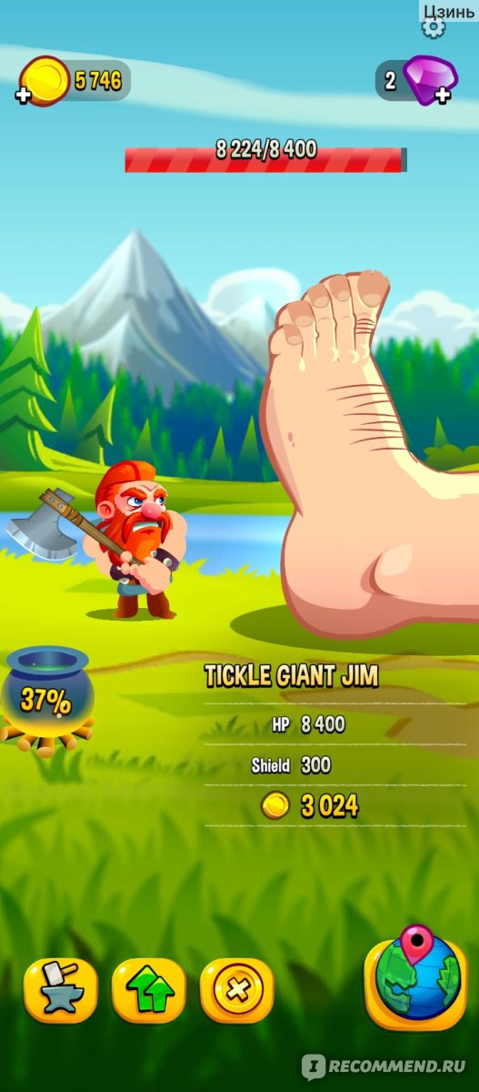 Приложение Axe Clicker - Oswald the angry dwarf - «🪓🎮🌲 "Освальд рубит ...