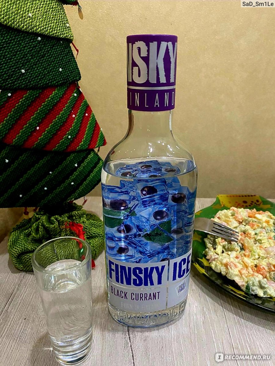 Настойка горькая Finsky Ice Черная смородина - «Крутая настойка сама по ...