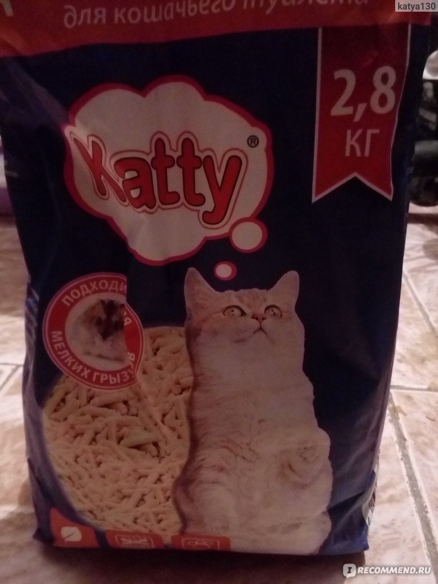 Наполнитель для кошачьего туалета Katty древесный - «Нормальный ...