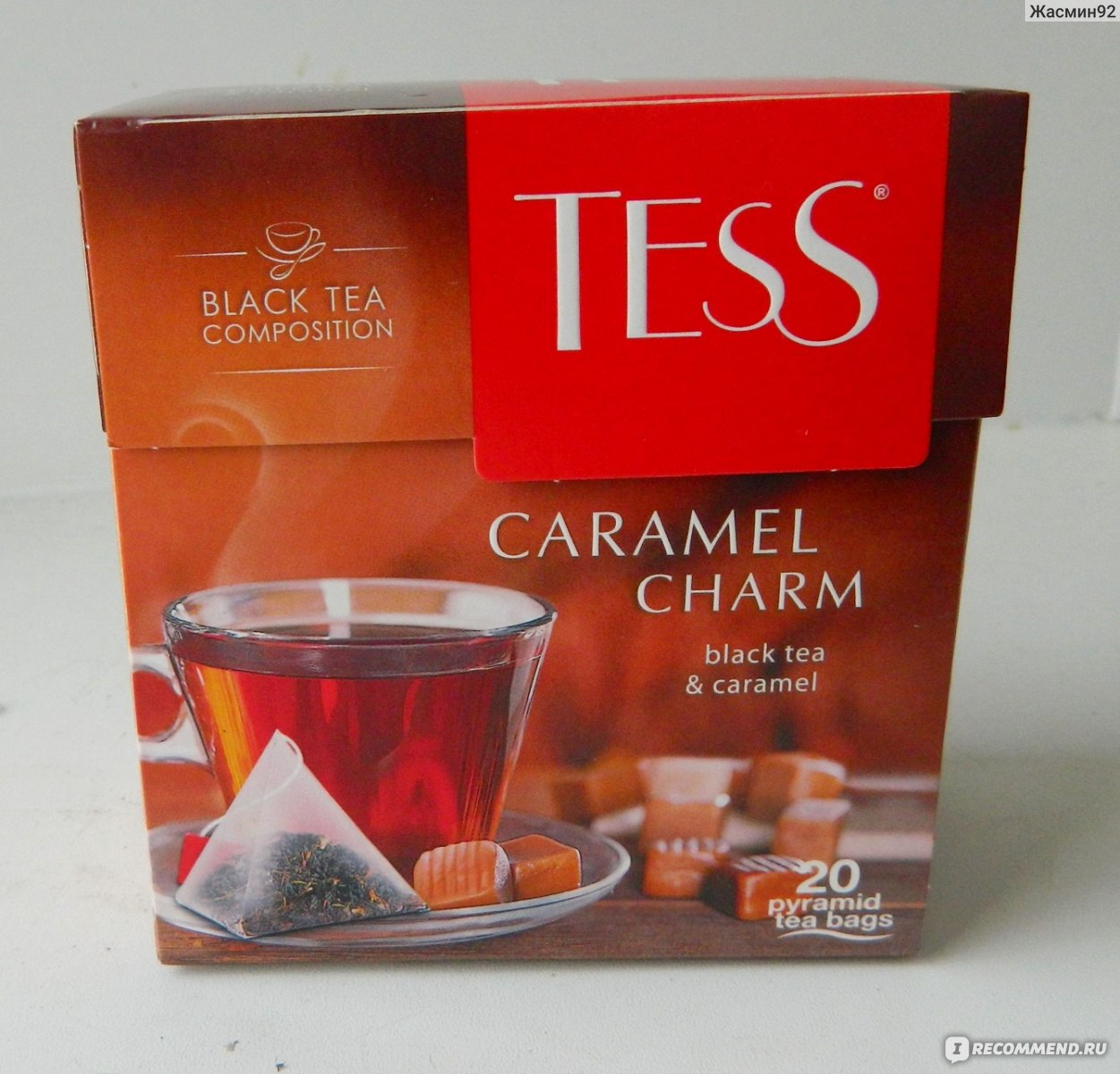 Ароматизированный чёрный чай Tess Caramel Charm черный чай и карамель ...