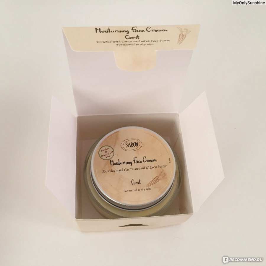 Увлажняющий крем для лица Sabon Carrot для нормальной и сухой кожи - «Любовь на долгое-долгое ...