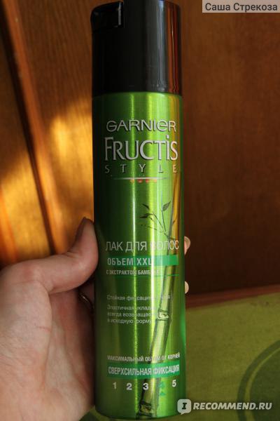 Лак для волос Garnier FRUCTIS STYLE с экстрактом бамбука Объем XXL ...