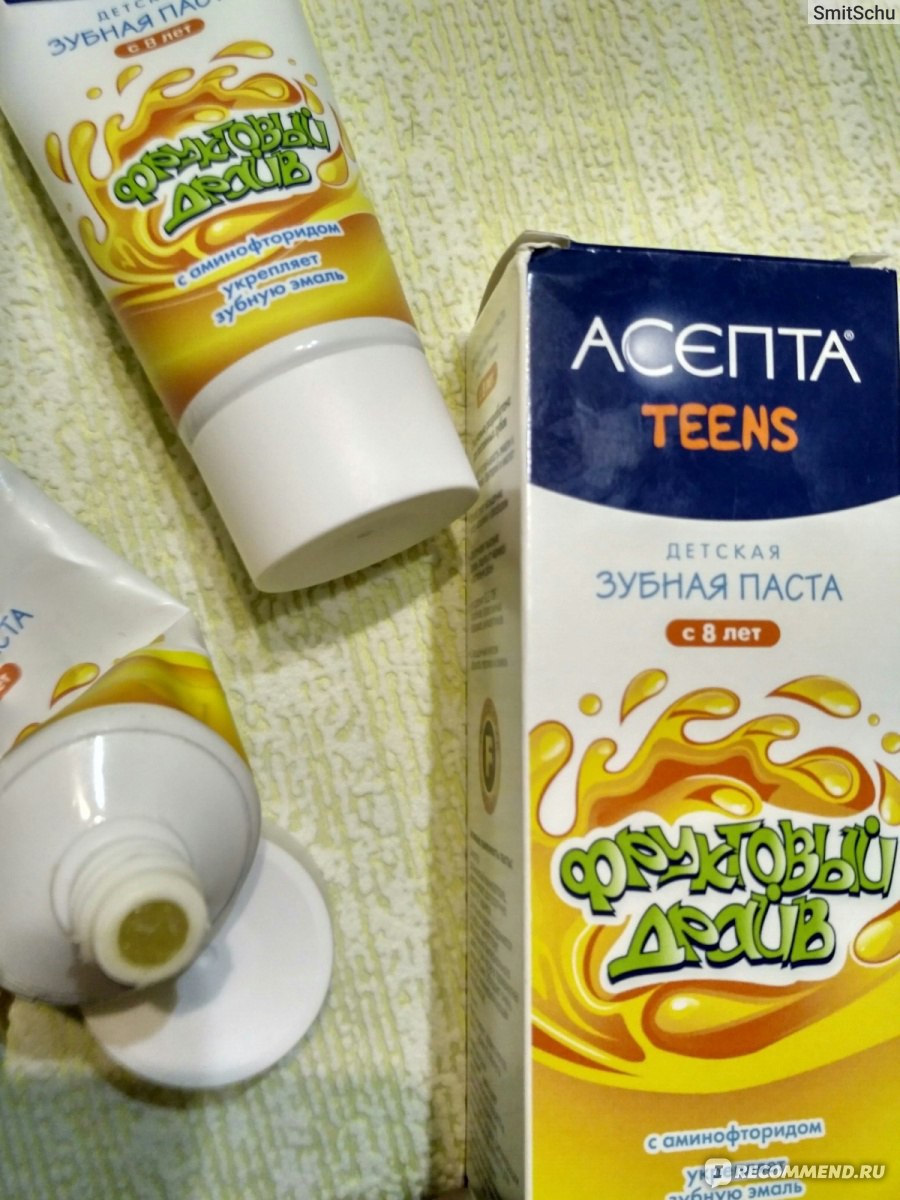 Зубная паста Асепта Teens с 8 лет Фруктовый драйв - «Очень хорошая и ...
