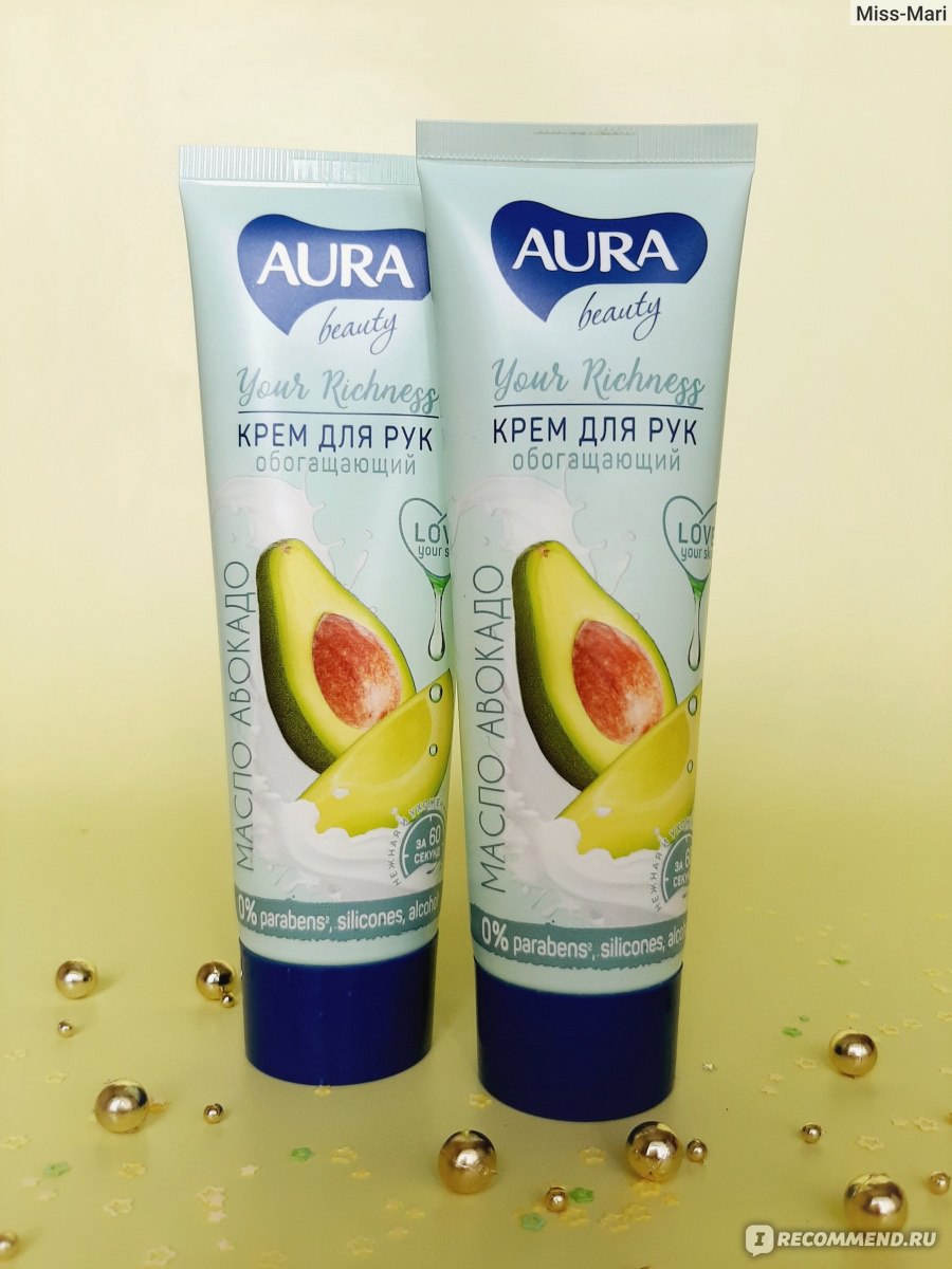 Крем для рук AURA beauty Обогащающий с маслом авокадо - «Крем для рук ...