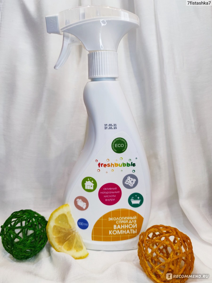 Спрей для ванной комнаты Levrana freshbubble - «Спрей с натуральным составом и отличным эффектом ...