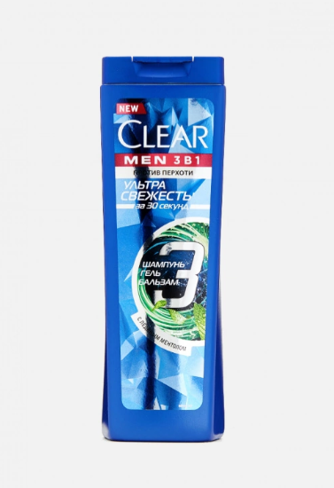 Шампунь от перхоти Clear men 3 в 1 против перхоти Ультрасвежесть | отзывы