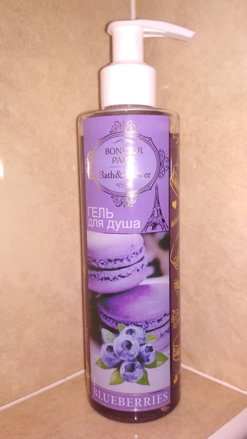 Гель для душа Delicare Sweet Blueberry "Печенье макарони" с ароматом ...