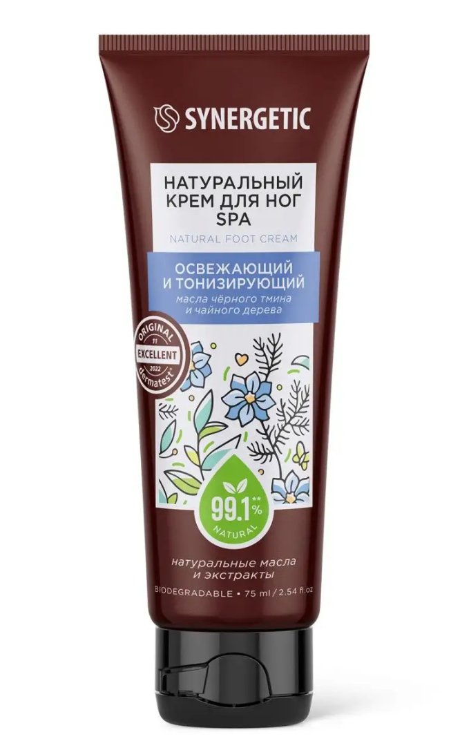 Крем для ног Synergetic Spa освежающий и тонизирующий. | отзывы