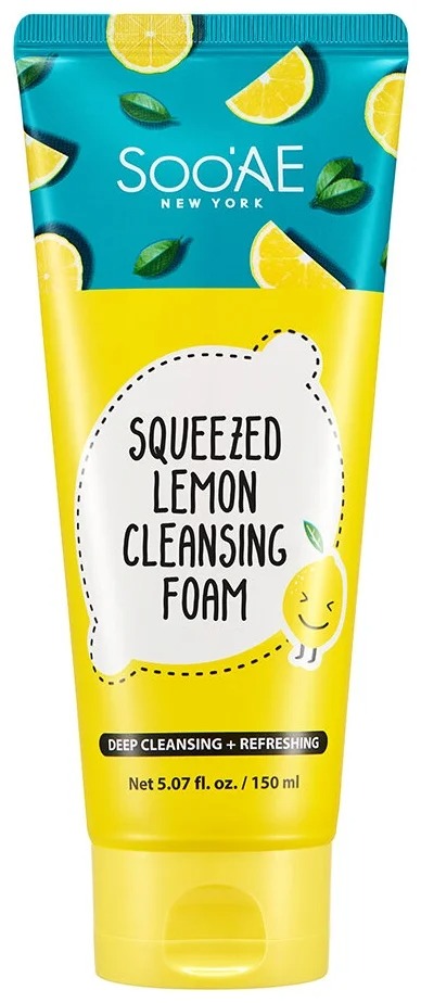 Пенка для умывания Soo'AE Squeezed Lemon Cleansing Foam. Deep Cleansing ...