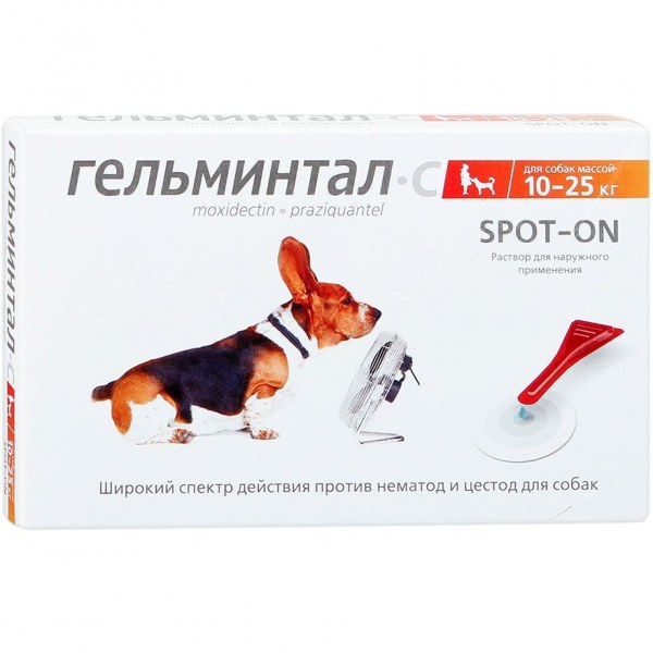 Капли от блох и клещей Экопром Гельминтал С spot-on | отзывы