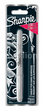 Маркер перманентный Paper Mate Metallic Fine Sharpie, серебристый | отзывы