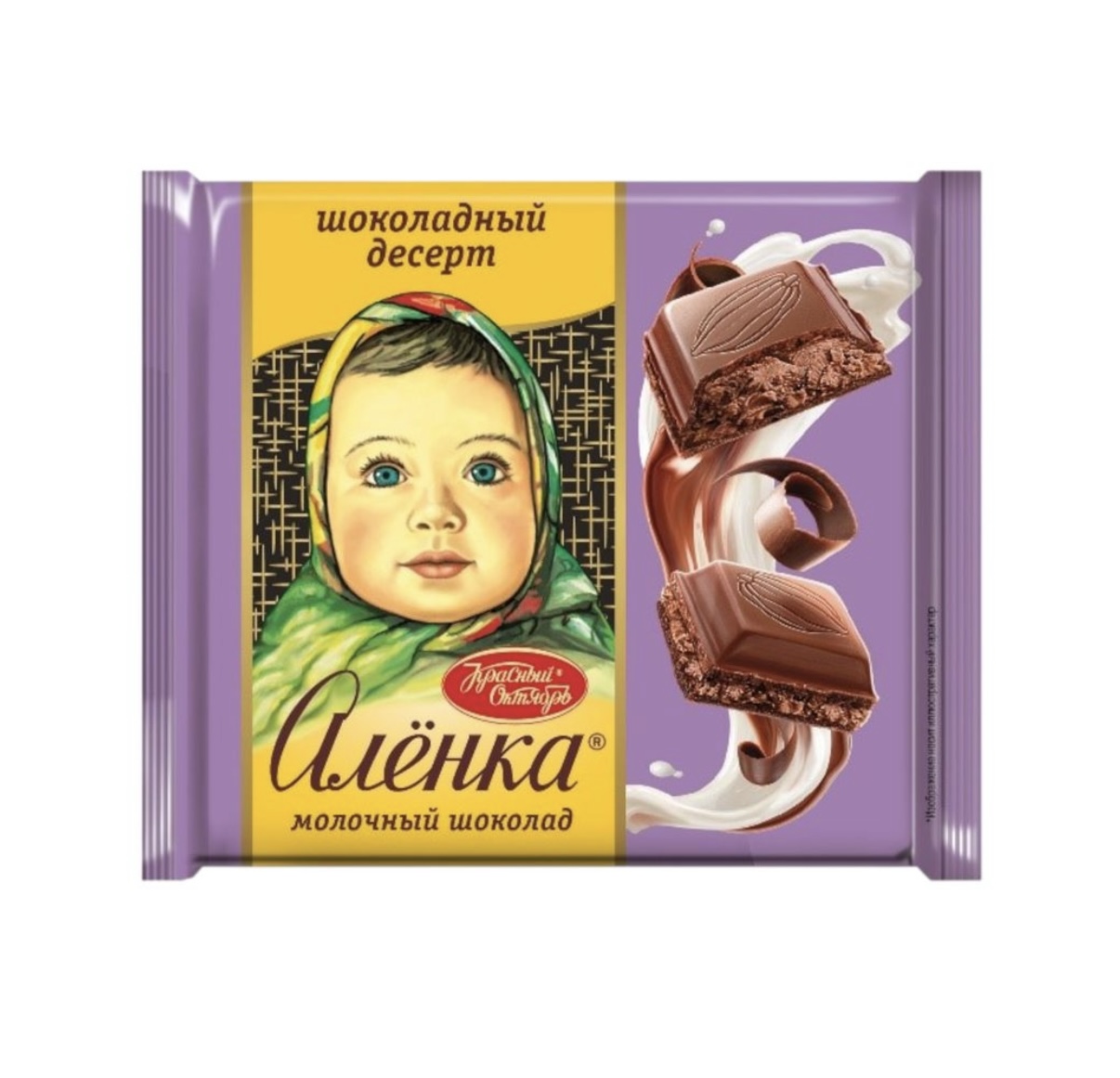 Шоколад молочный Красный октябрь с начинкой «Алёнка» шоколадный десерт ...