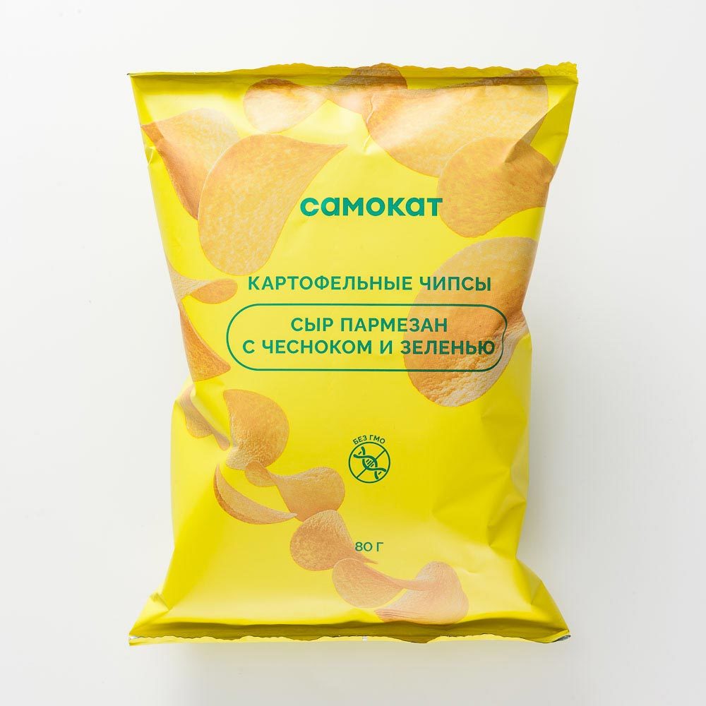Чипсы картофельные Самокат Пармезан с чесноком и зеленью - «Нежнейший ...