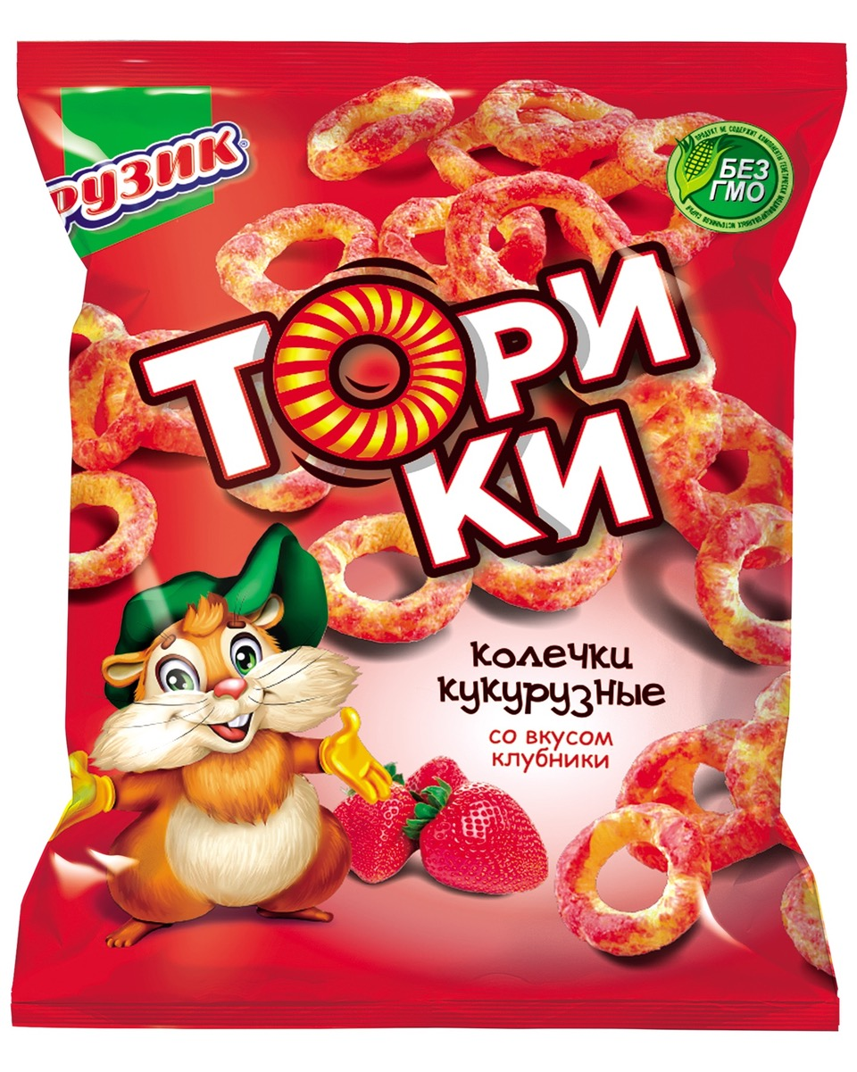 Кукурузные колечки Рузик Торики со вкусом клубники | отзывы