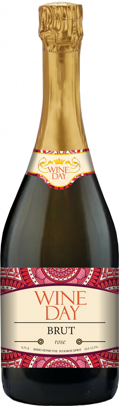 Вино игристое розовое брют Wine Day Rose Brut - «Вино игристое розовое ...